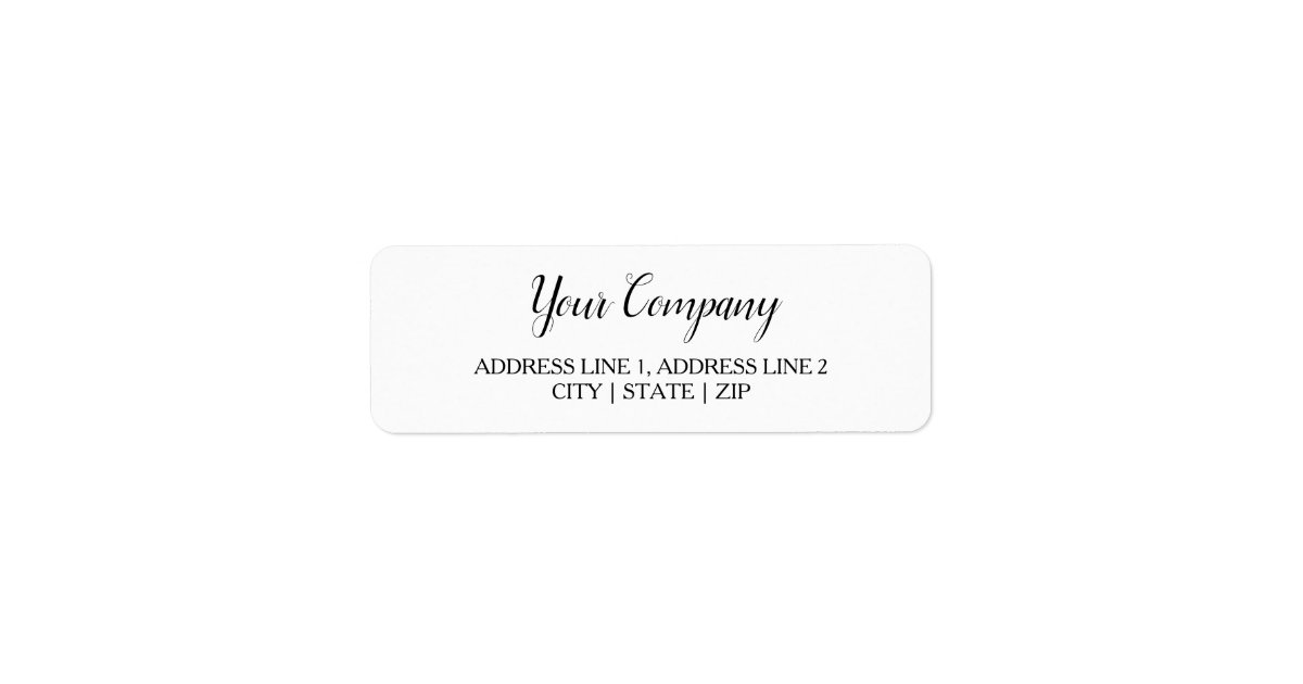Business Return Address Labels | Classic White | Zazzle