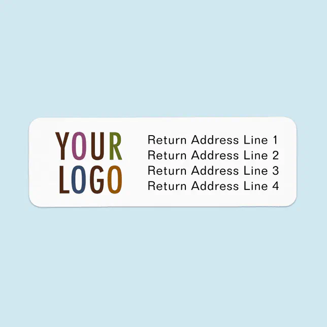 Business Return Address Labels with Company Logo | Zazzle