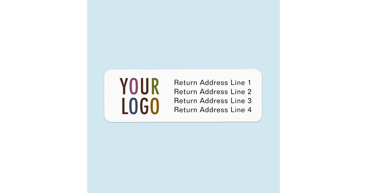 Business Return Address Labels with Company Logo | Zazzle