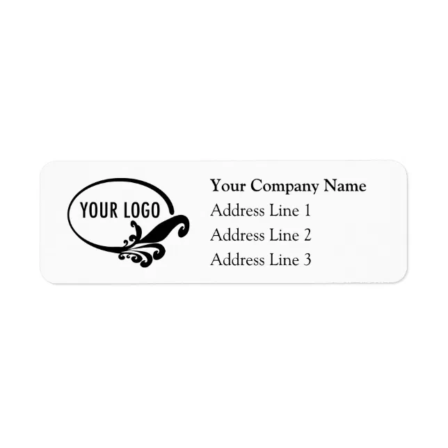 Business Return Address Labels with Custom Logo | Zazzle