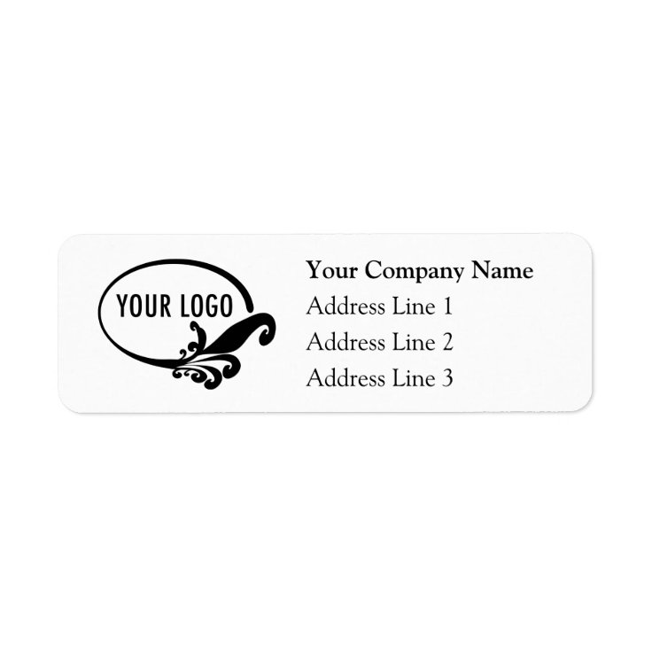 Business Return Address Labels with Custom Logo | Zazzle