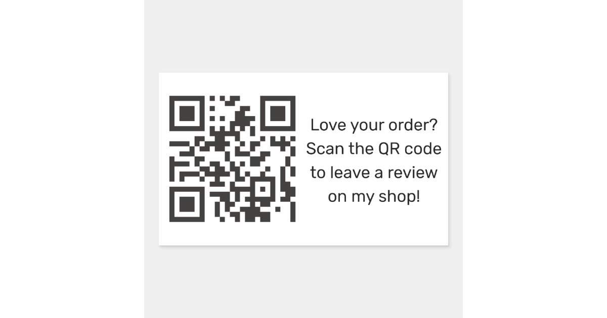 Business Review Request With QR Code Rectangular Sticker | Zazzle.com