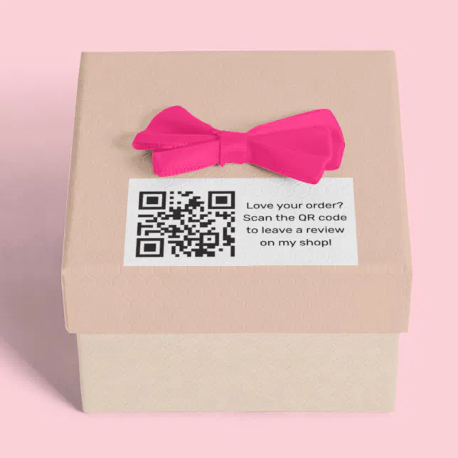 Business Review Request With QR Code Rectangular Sticker | Zazzle