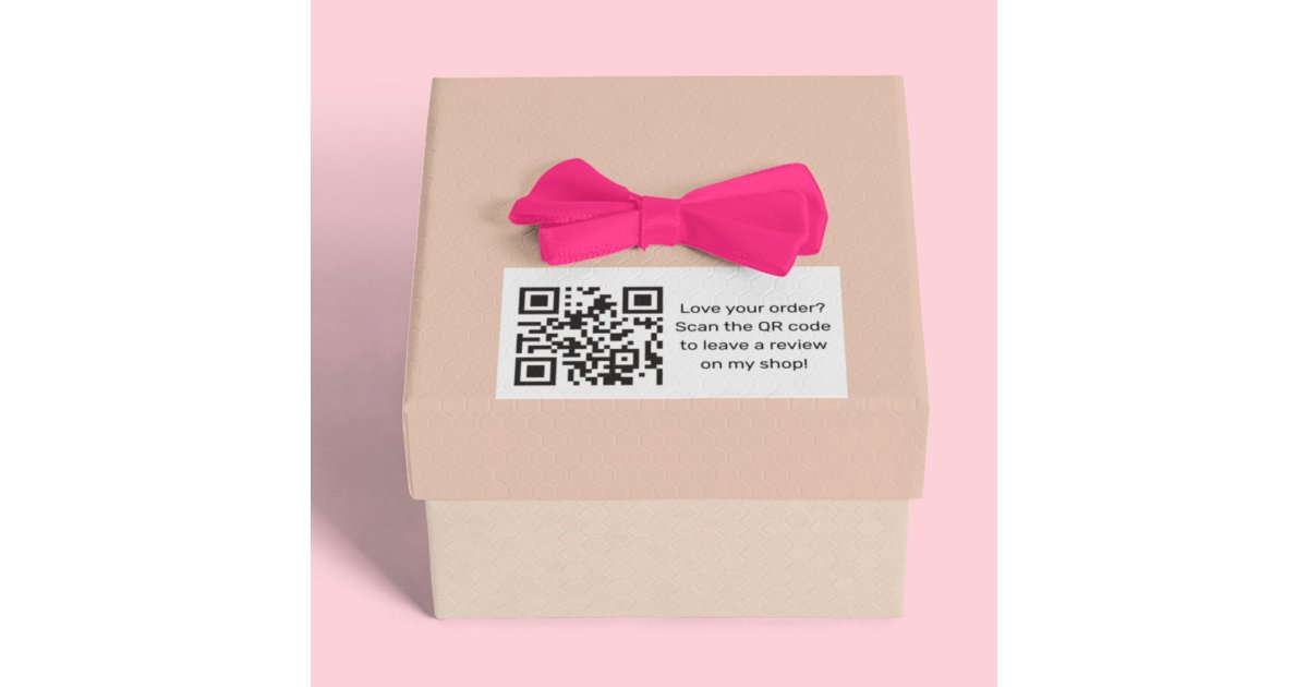 Business Review Request With QR Code Rectangular Sticker | Zazzle