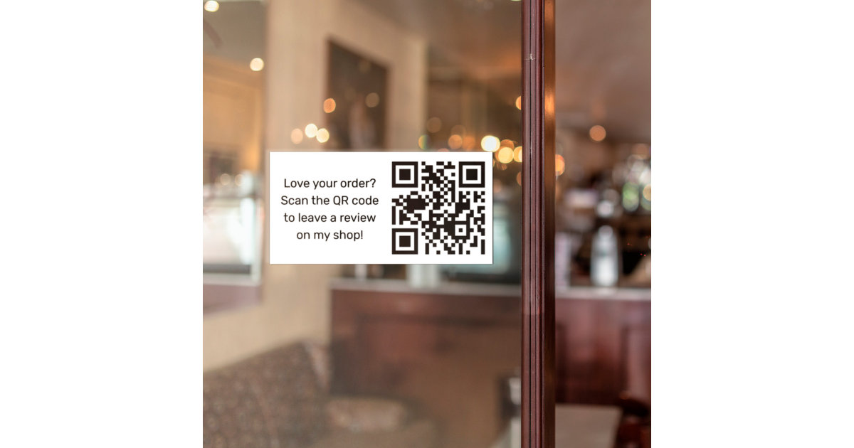 Business Review Request With QR Code Sticker | Zazzle