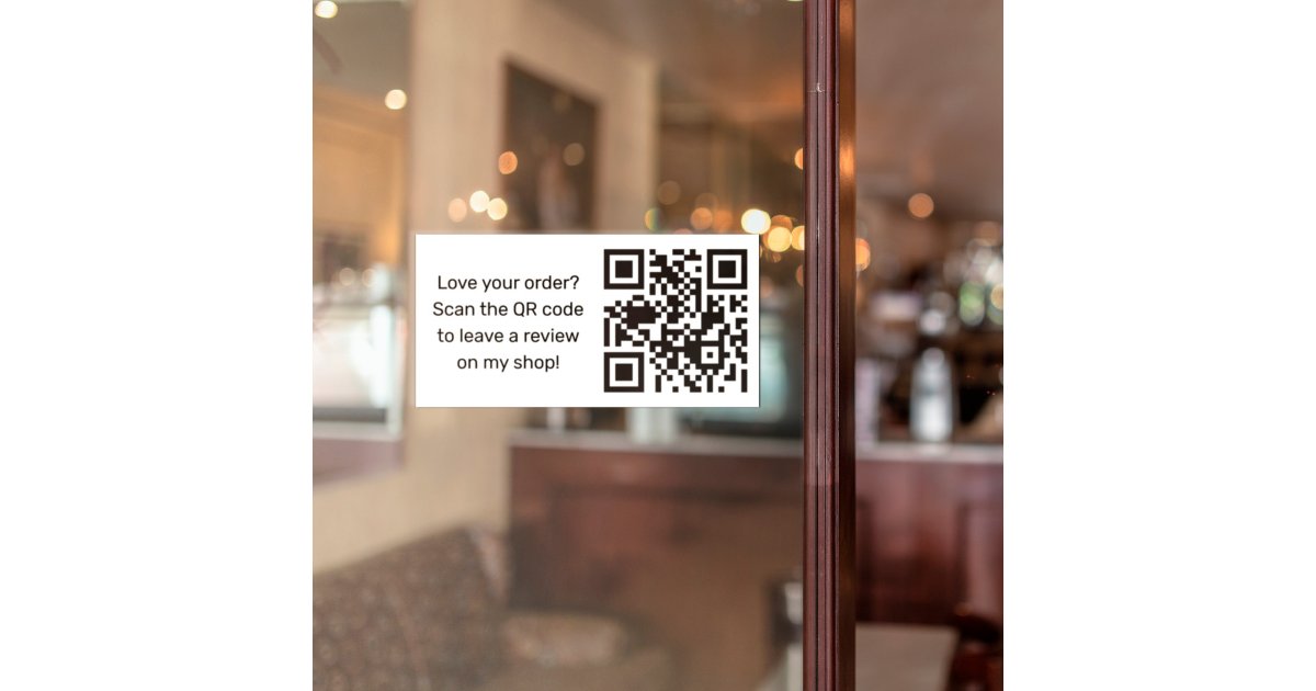 Business Review Request With QR Code Sticker | Zazzle
