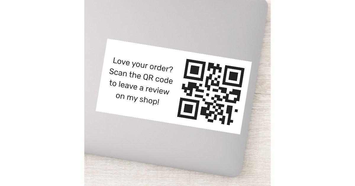 Business Review Request With QR Code Sticker | Zazzle.com