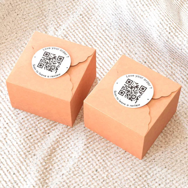 Business Review With QR Code Classic Round Sticker | Zazzle