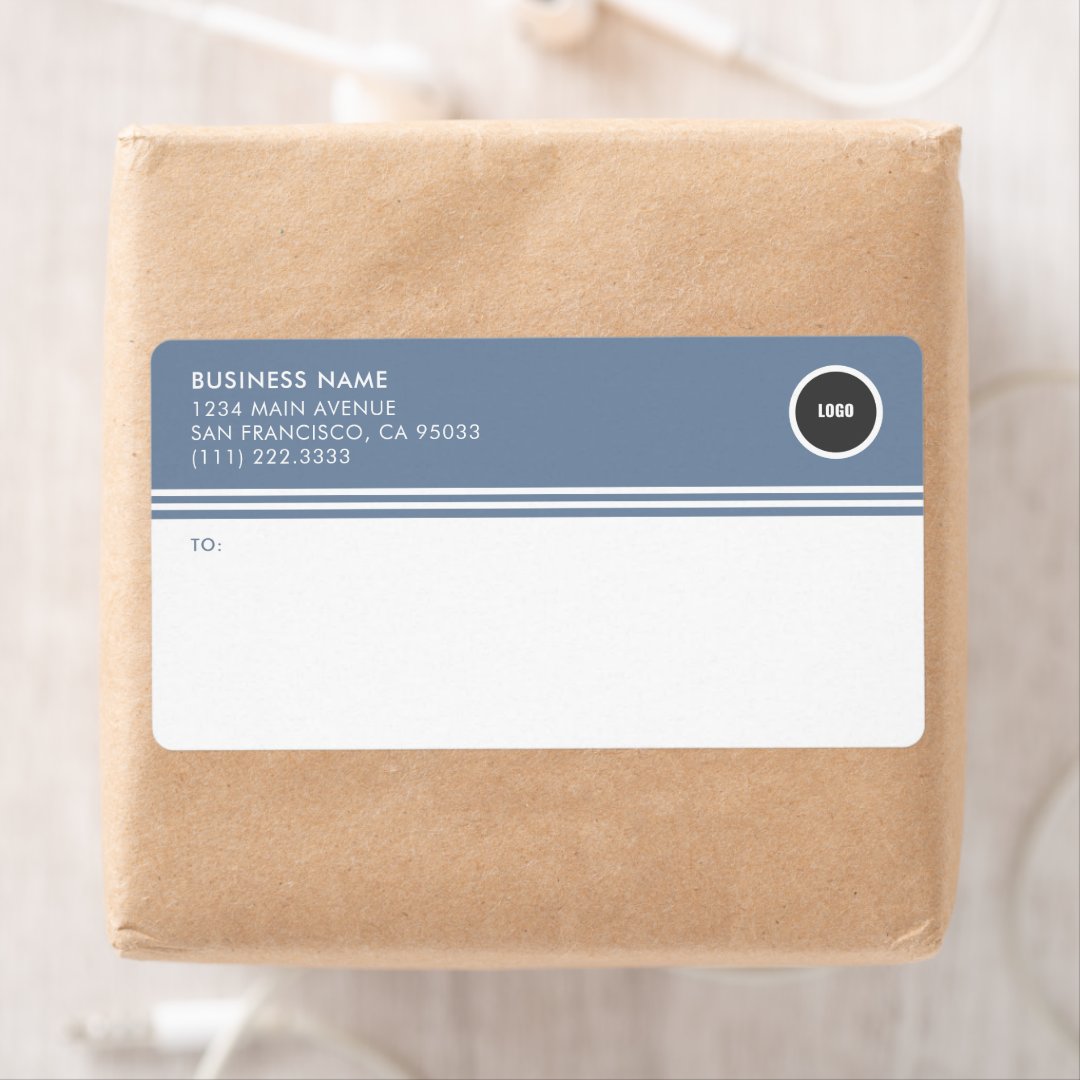 Business Round Logo Mailing Shipping Labels | Zazzle