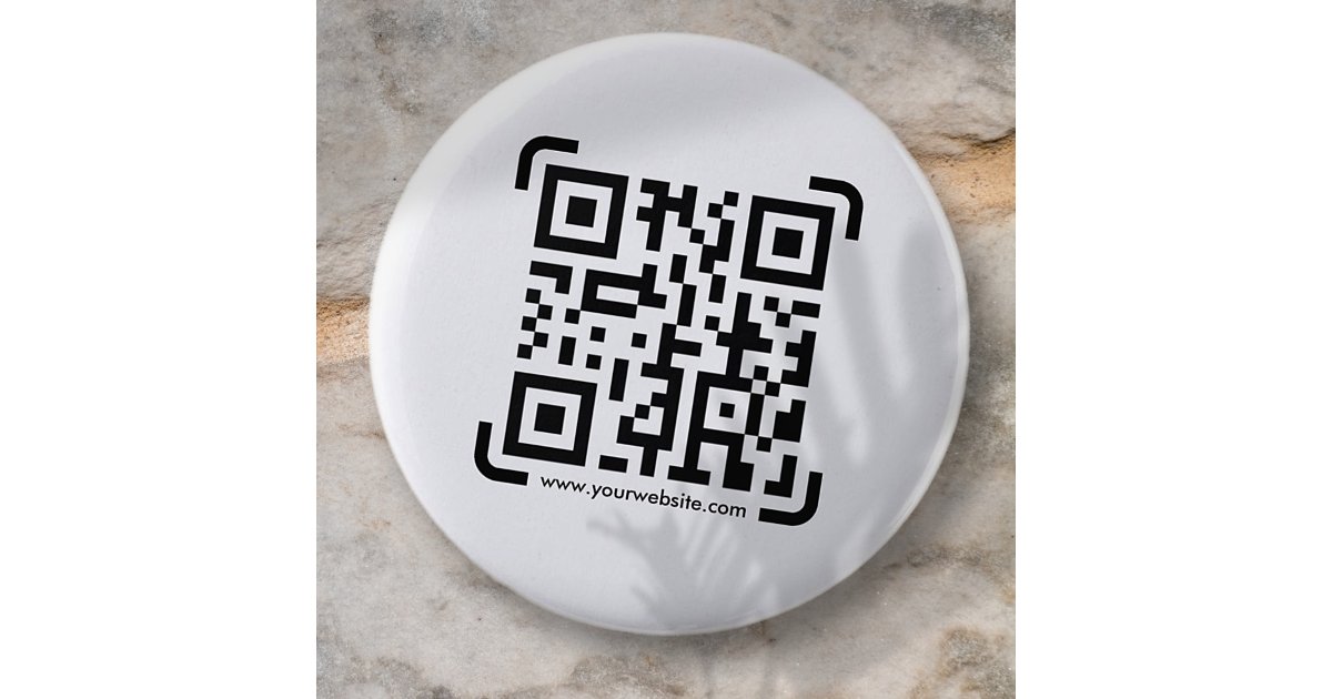 Business Scan Me QR Code Website Modern Simple Button | Zazzle