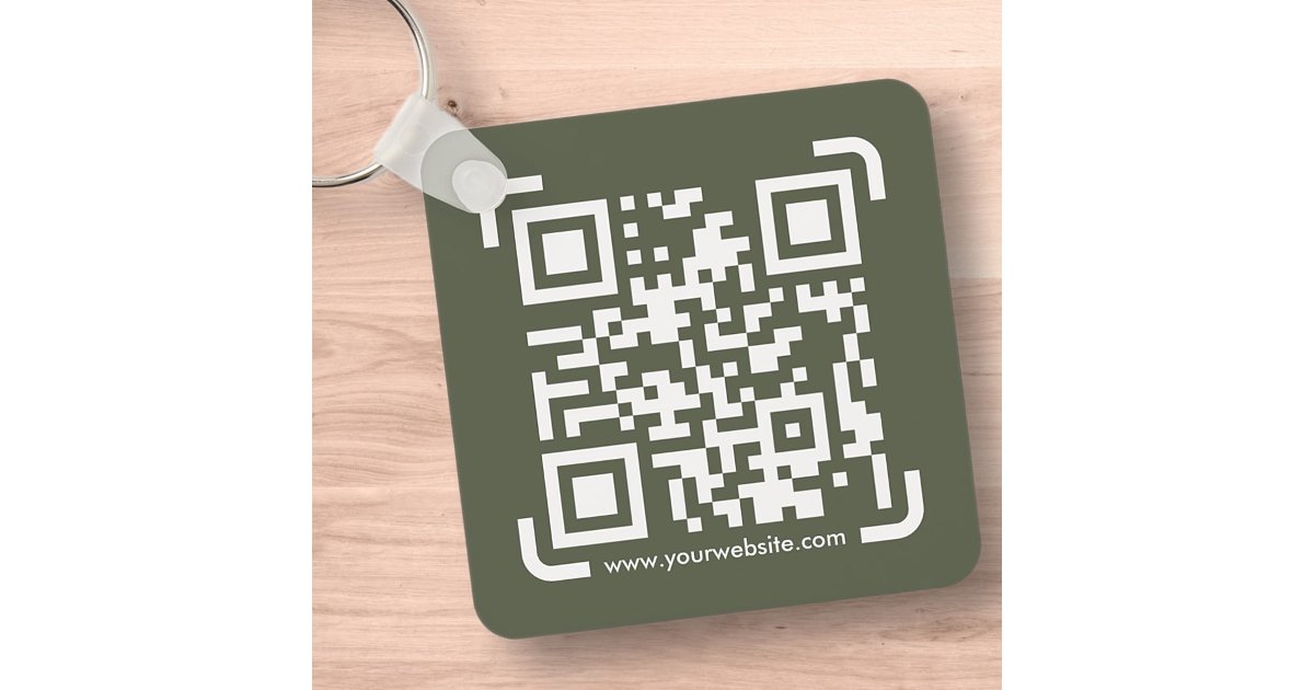 Business Scan Me QR Code Website Modern Simple Keychain | Zazzle
