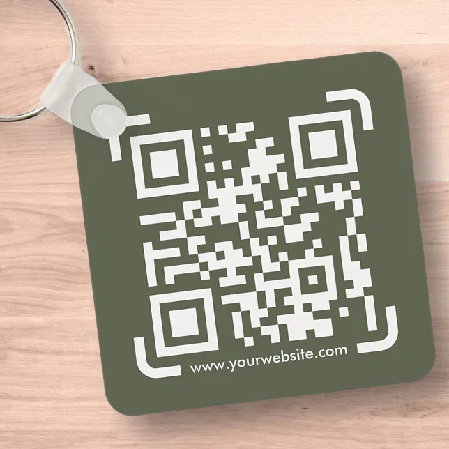 Business Scan Me QR Code Website Modern Simple Keychain | Zazzle