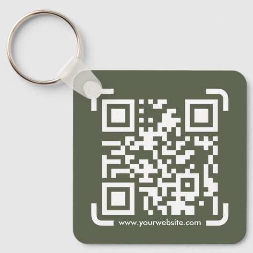 Business Scan Me QR Code Website Modern Simple Keychain | Zazzle