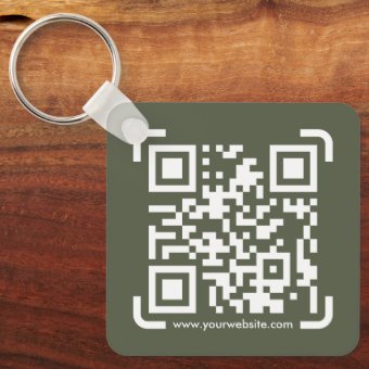 Business Scan Me QR Code Website Modern Simple Keychain | Zazzle