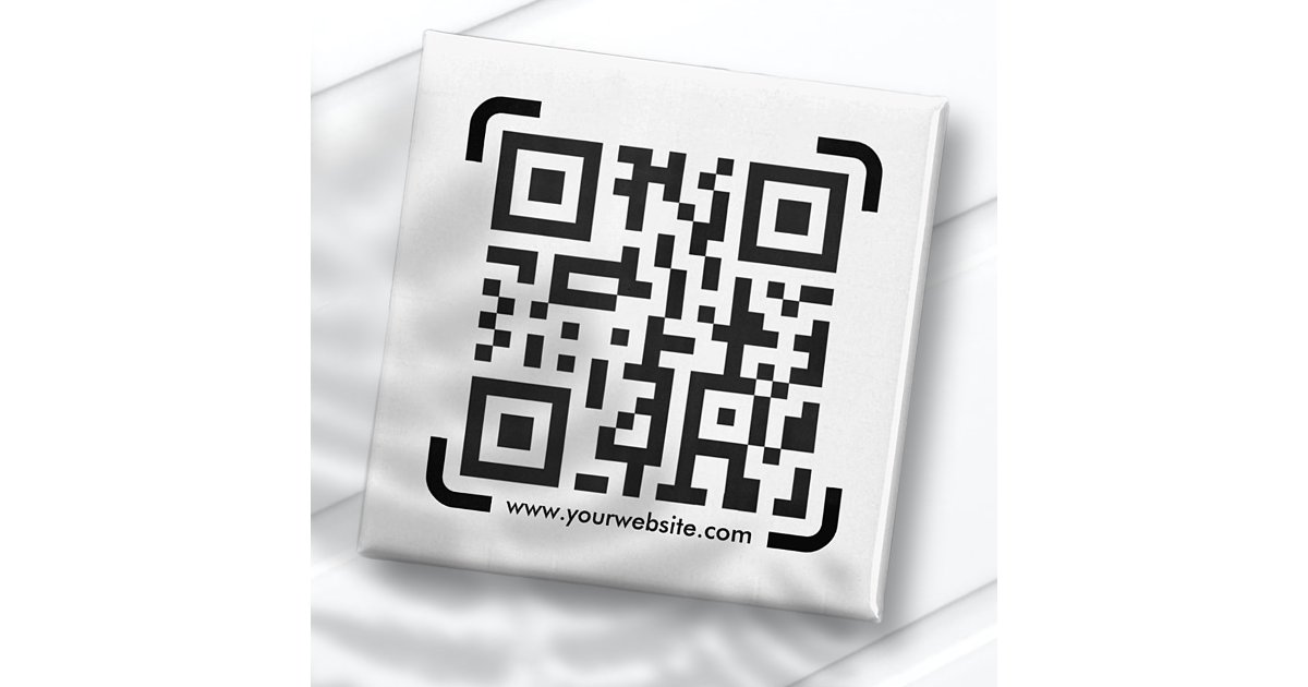 Business Scan Me QR Code Website Modern Simple Magnet | Zazzle
