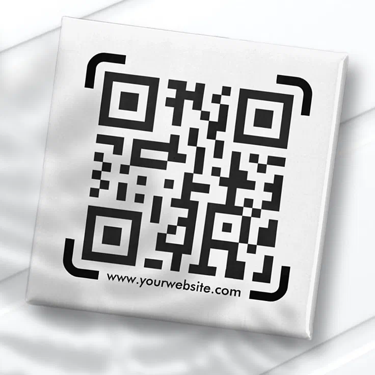 Business Scan Me QR Code Website Modern Simple Magnet | Zazzle