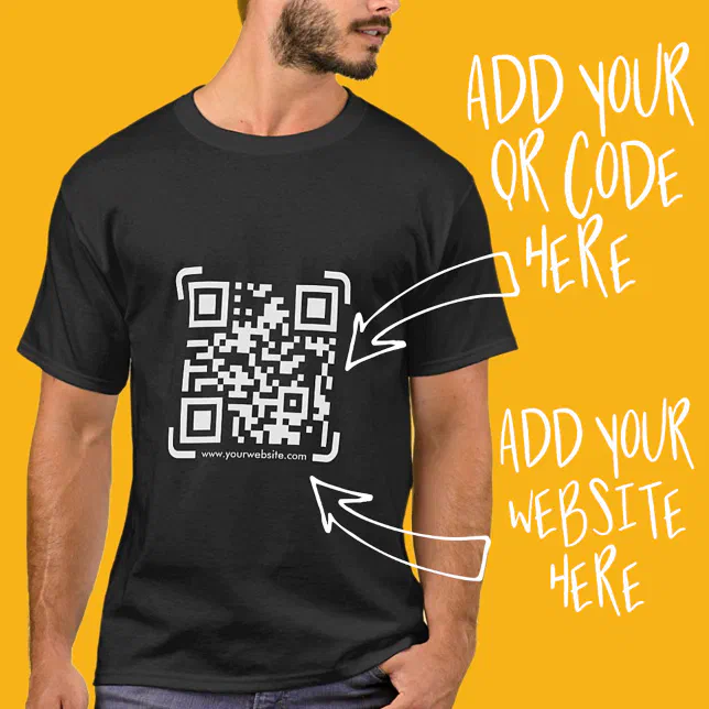 Business Scan Me QR Code Website Modern Simple T-Shirt | Zazzle