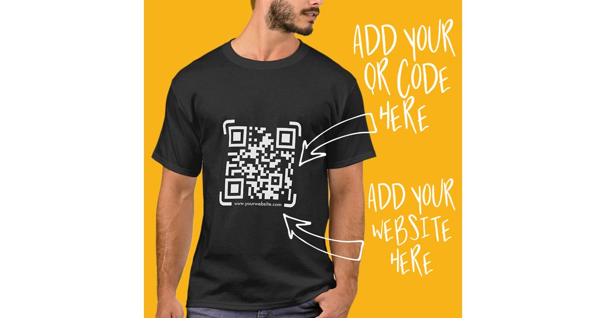 Business Scan Me QR Code Website Modern Simple T-Shirt | Zazzle