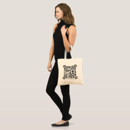 Business Scan Me QR Code Website Modern Simple Tote Bag | Zazzle