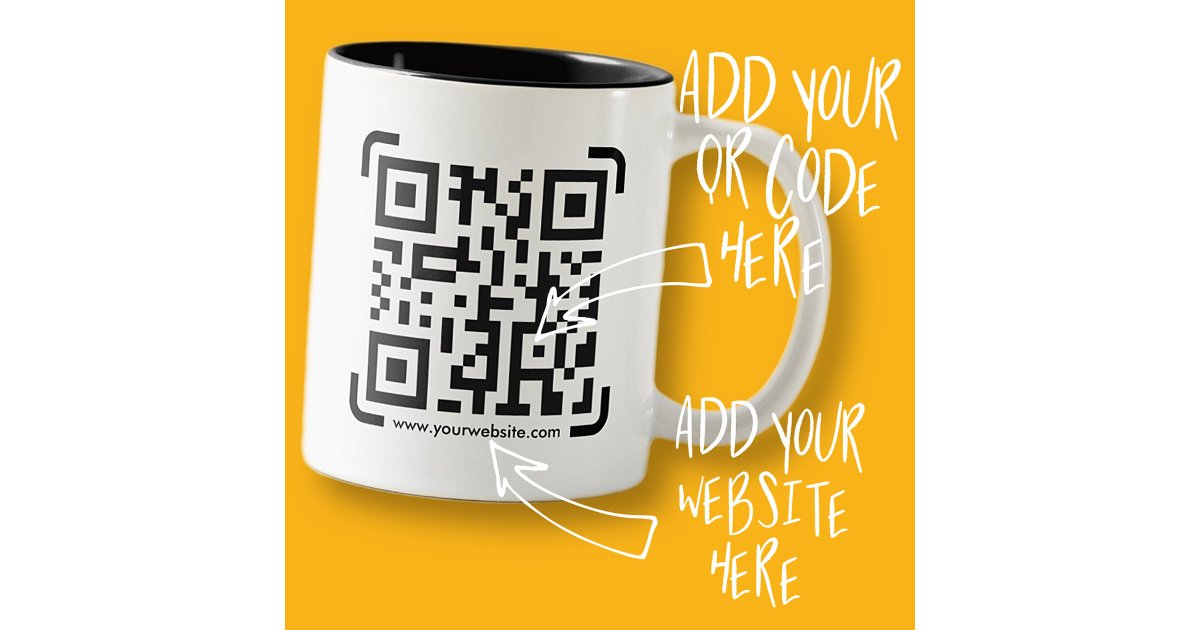 Business Scan Me QR Code Website Modern Simple Two-Tone Coffee Mug | Zazzle