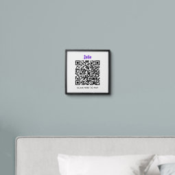 Business Scan To Pay Zelle QR Code Wall Peel And Stick Photo Tile | Zazzle