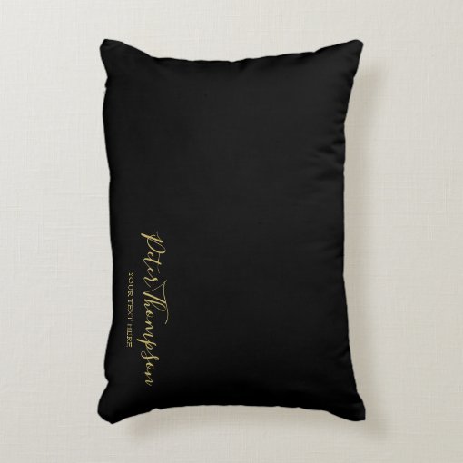 Business Script Elegant Signature Accent Pillow | Zazzle