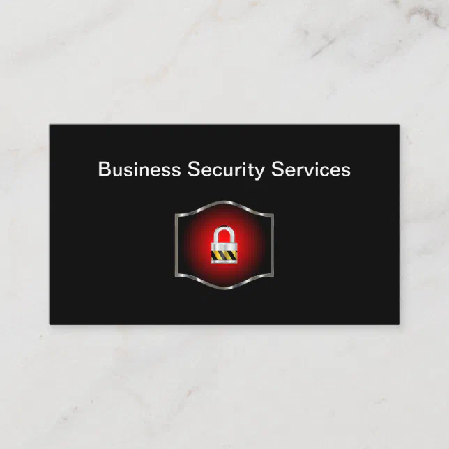 Business Security Service Business Card | Zazzle