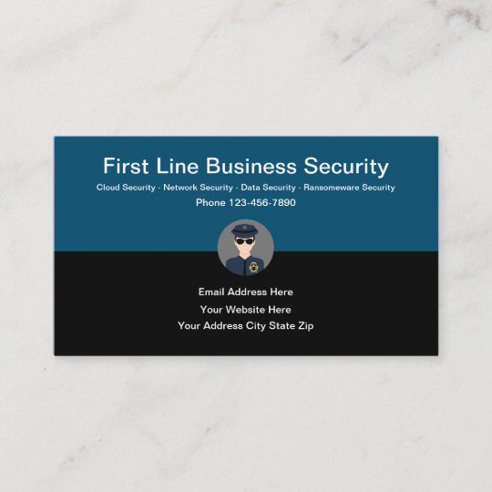 Business Security Services Modern Design Business Card | Zazzle.com