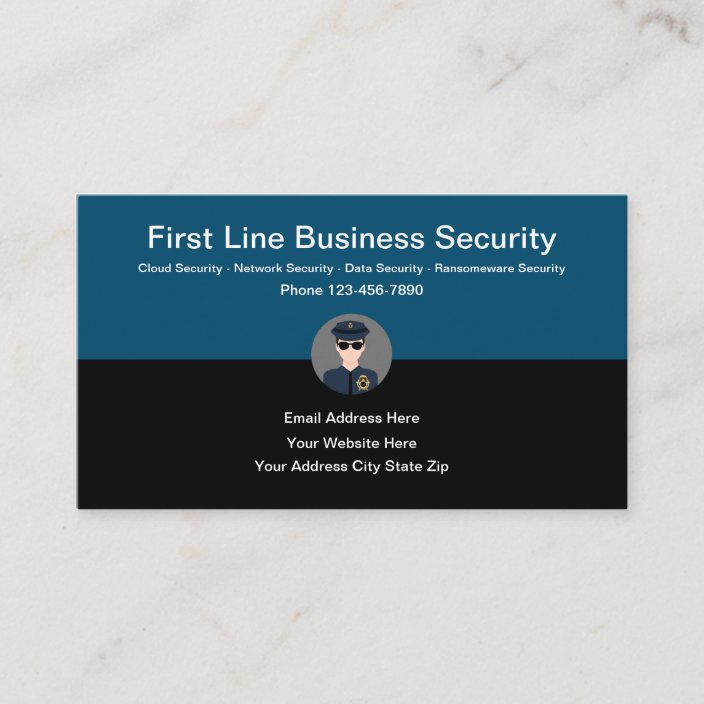 Business Security Services Modern Design Business Card | Zazzle.com
