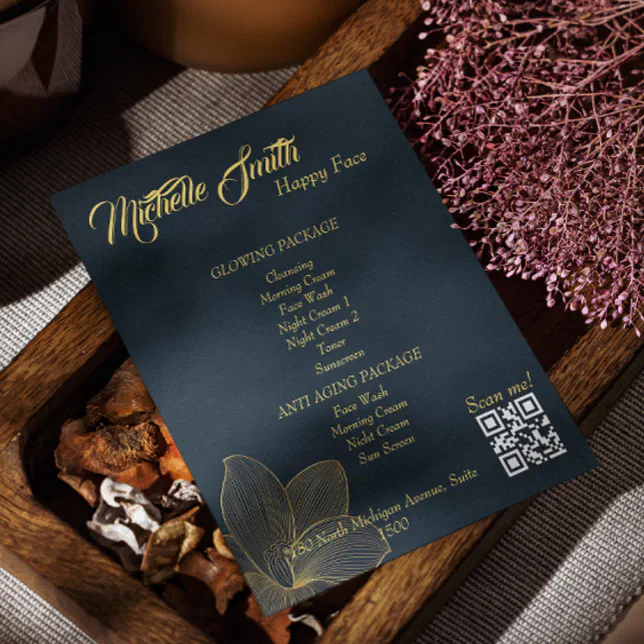 Business Service Menu Esthetician Qr Code Flyer | Zazzle
