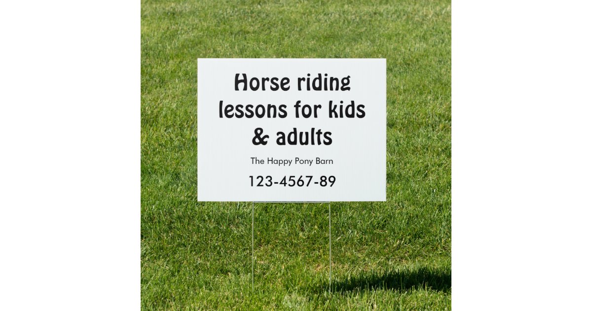 Business sign horse riding school barn equestrian | Zazzle