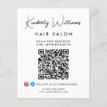 Business Signature Script QR Code Promotional Flyer | Zazzle