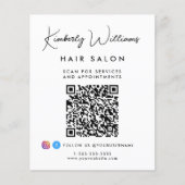 Business Signature Script QR Code Promotional Flyer | Zazzle