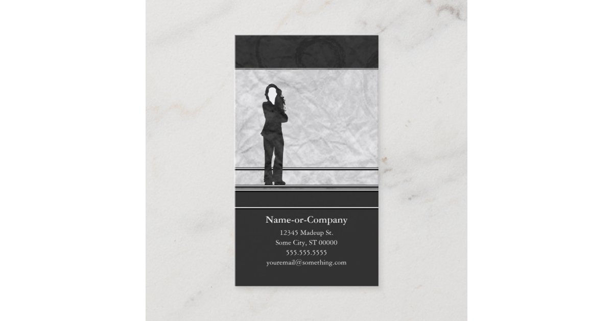 business silhouettes business card | Zazzle
