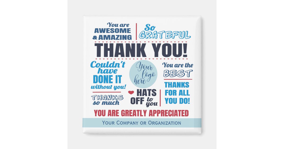 Business Staff Thank You Appreciation Magnet | Zazzle