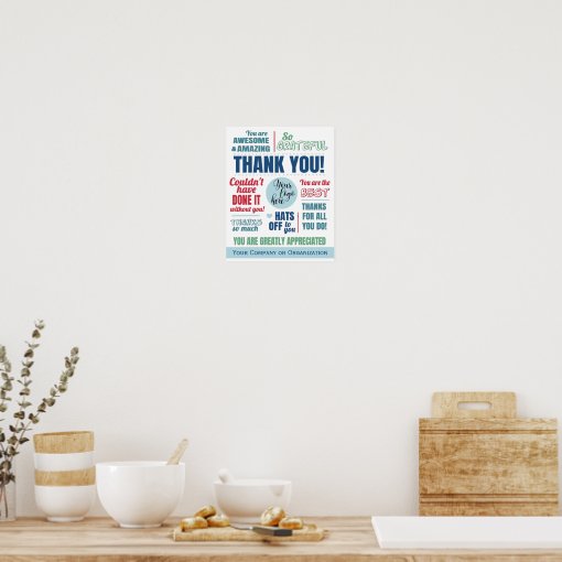 Business Staff Thank You Appreciation Poster | Zazzle