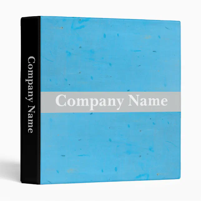 Business stylish blue texture customisable logo binder | Zazzle