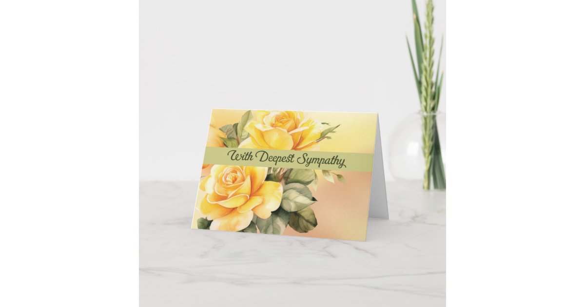 Business Sympathy Condolences From Group Roses Card | Zazzle