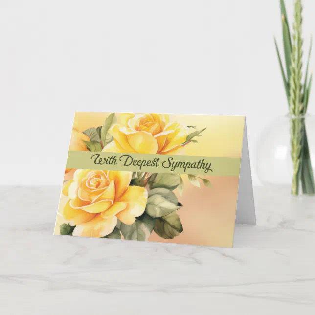 Business Sympathy Condolences From Group Roses Card | Zazzle