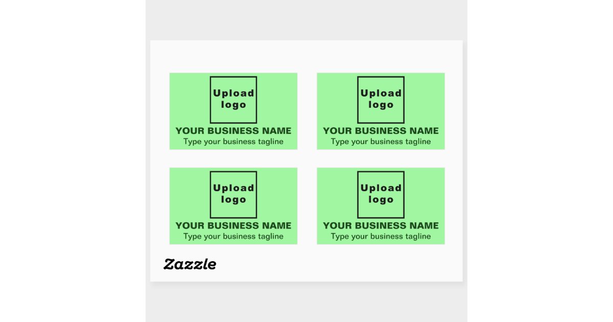 Business Tagline on Light Green Rectangle Sticker | Zazzle