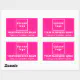 Business Tagline on Pink Rectangle Sticker | Zazzle