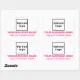 Business Tagline Pink Texts on White Rectangular Sticker | Zazzle
