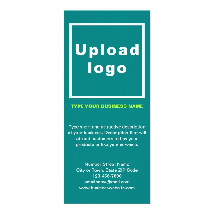 Business Teal Rack Card | Zazzle