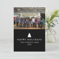 Business Team Photo Logo Photo Christmas Card | Zazzle