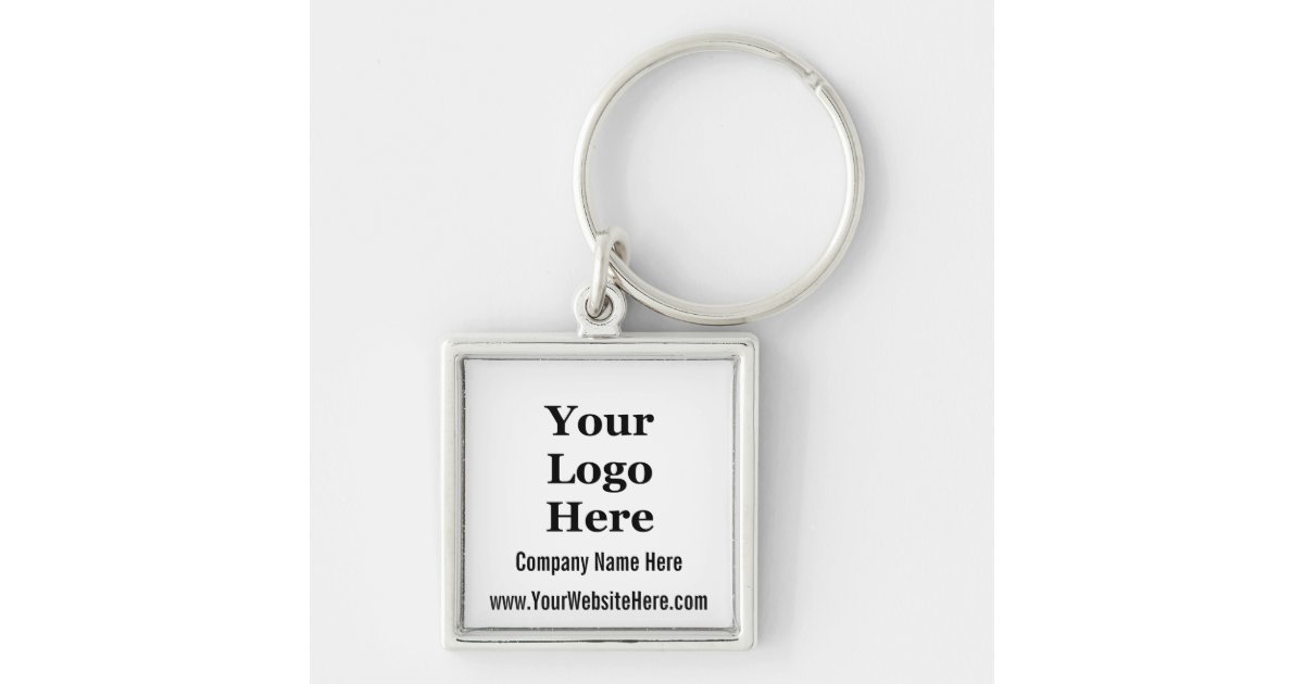 Business Template Company Name Website & Your Logo Keychain | Zazzle
