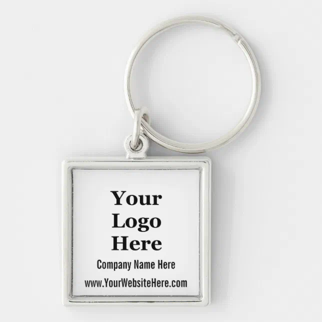 Business Template Company Name Website & Your Logo Keychain | Zazzle