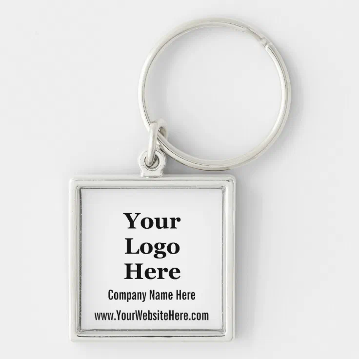 Business Template Company Name Website & Your Logo Keychain | Zazzle