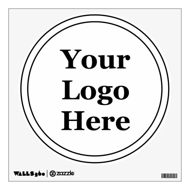 Business Template Double Border Your Logo Here Wall Decal | Zazzle