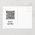 Business Template QR Code and Your Logo Here Postcard | Zazzle