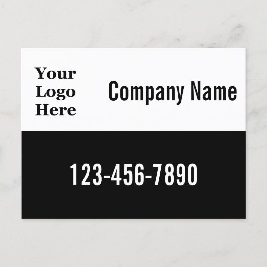 Business Template QR Code and Your Logo Here Postcard | Zazzle.com
